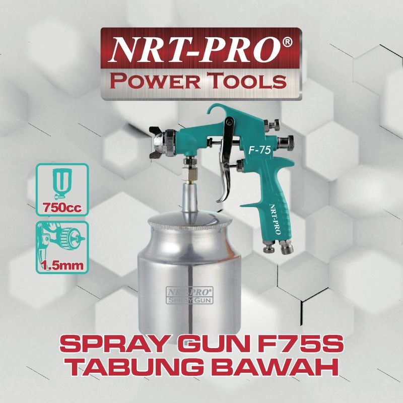 Jual Spraygun Cat Semprot Tabung Bawah NRT-PRO F75S Air Spray Gun F-75 ...