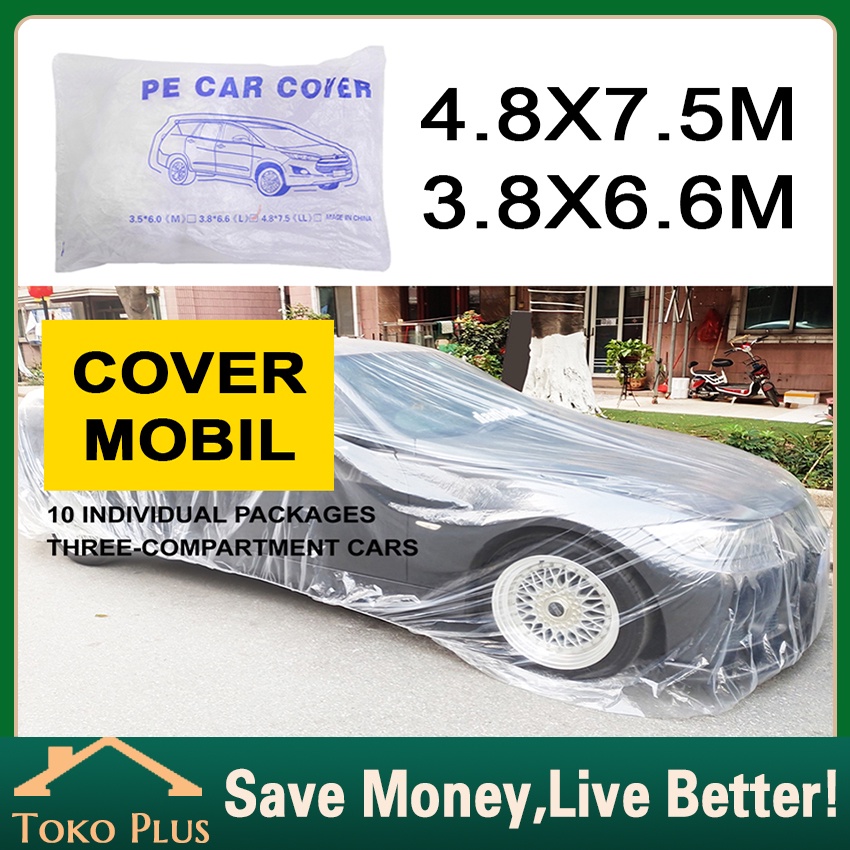 Jual Sarung Cover Mobil Bening Transparan Plastik Tebal Cover Semua ...