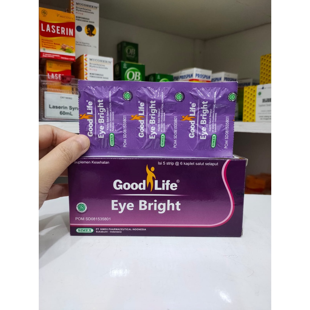 Jual Good Life Eyebright Isi 6 Tablet Obat Original Simex | Shopee ...