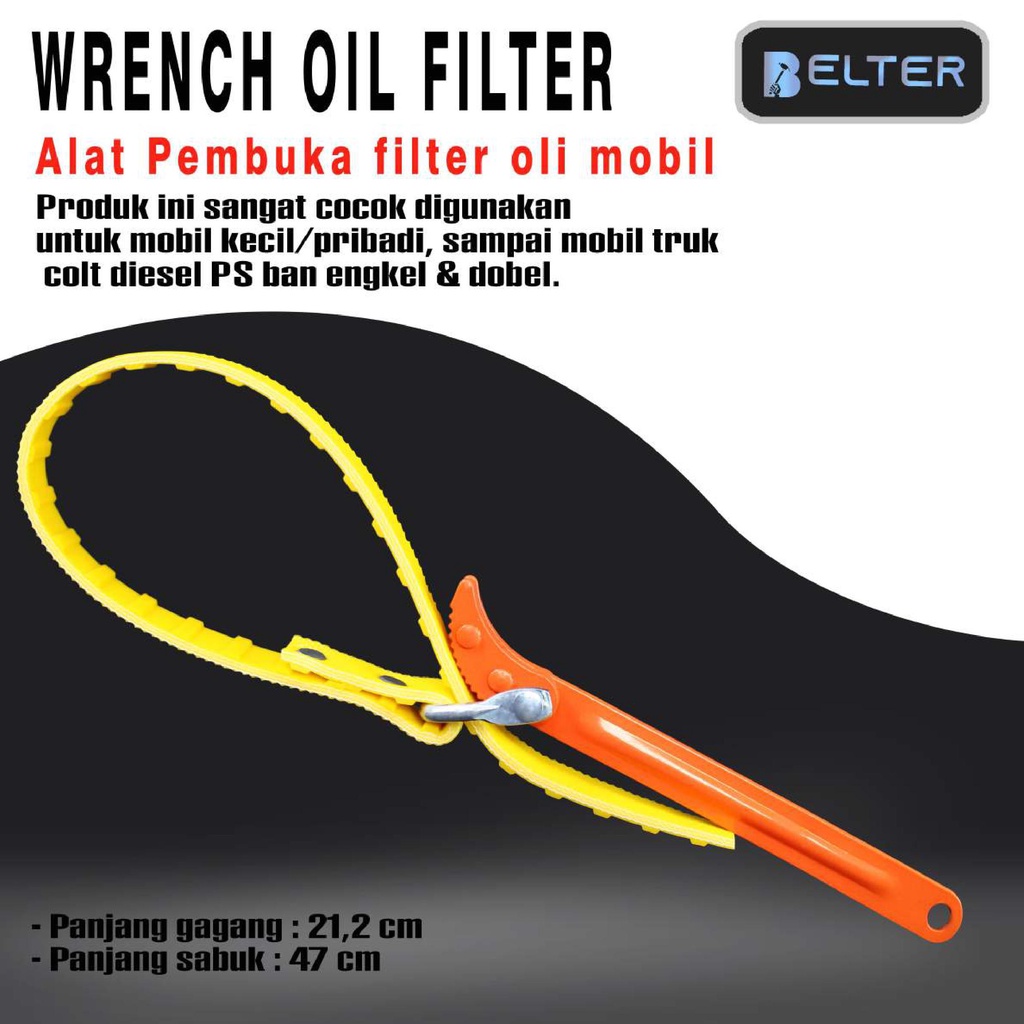 Jual Kunci Filter Oli model Sabuk 8'' / Kunci Saringan / Wrench Oil ...