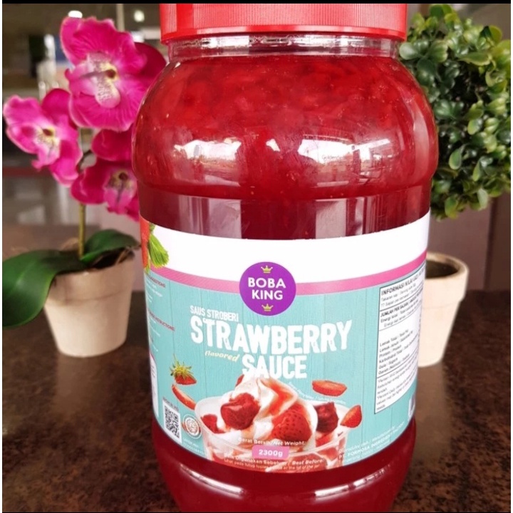 Jual Strawberry Jam / selai Strawberry / strawberry sauce merk boba ...