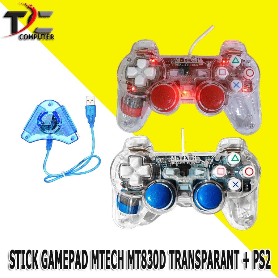Jual Stick PS PC Laptop Gamepad Single USB M-TECH MT-830S Lampu ...