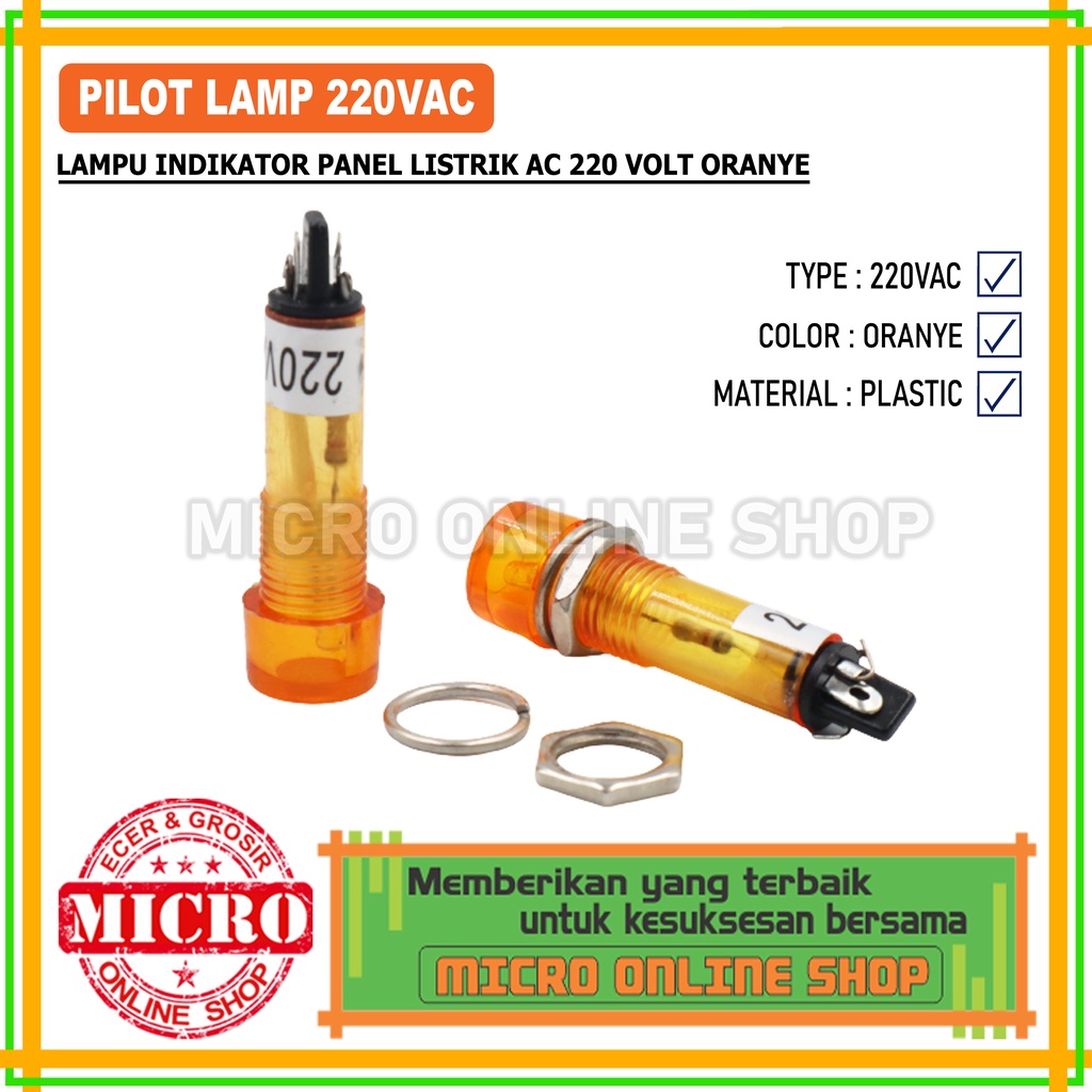 Jual Pilot Lamp AC 220V Oraye / Lampu Panel Listrik / Lampu Indikator ...