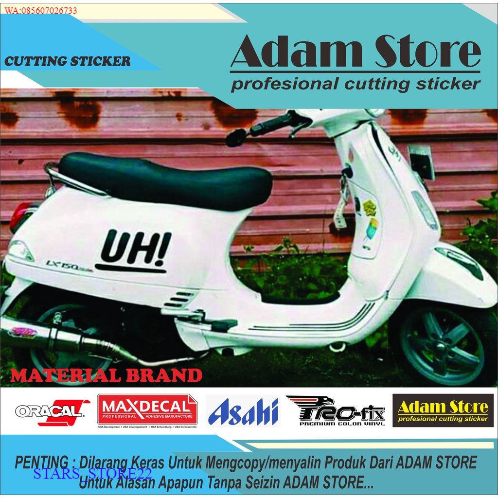 Jual sticker motor vespa lx stiker motor vespa matic Sticker cutting UH ...