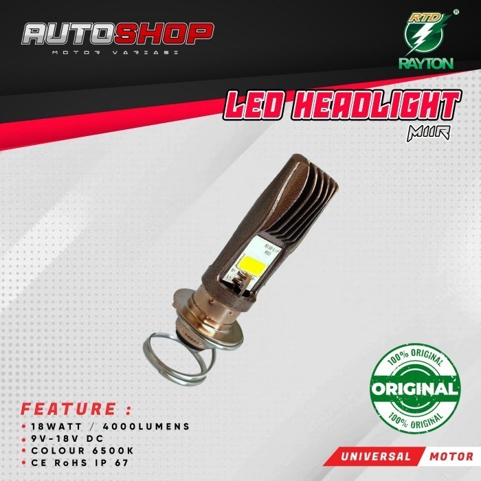 Jual RTD Rayton LED Headlamp M11R – 18 Watt 4000 Lumens | Lampu Motor ...