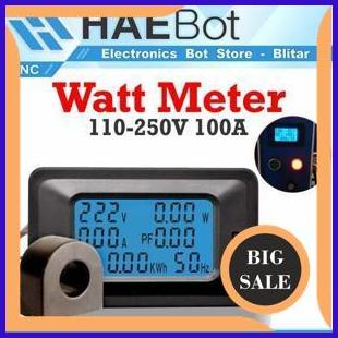 Jual tools [HAEBOT] Wattmeter MeteranVolt Ampere 220V 100A LCD Digital ...