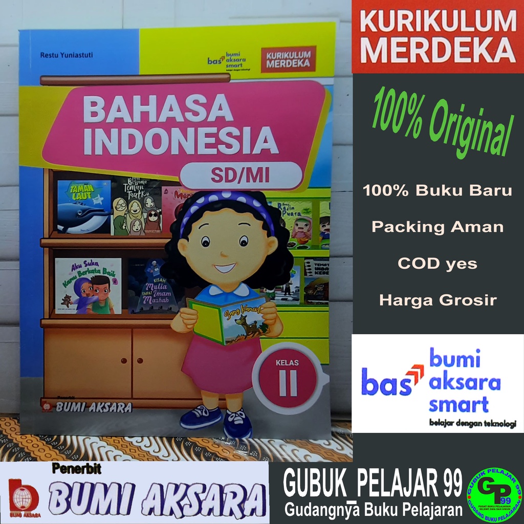 Jual Buku Siswa BAHASA INDONESIA Kelas 2 Untuk SD/MI KURIKULUM MERDEKA Penerbit Bumi Aksara ...