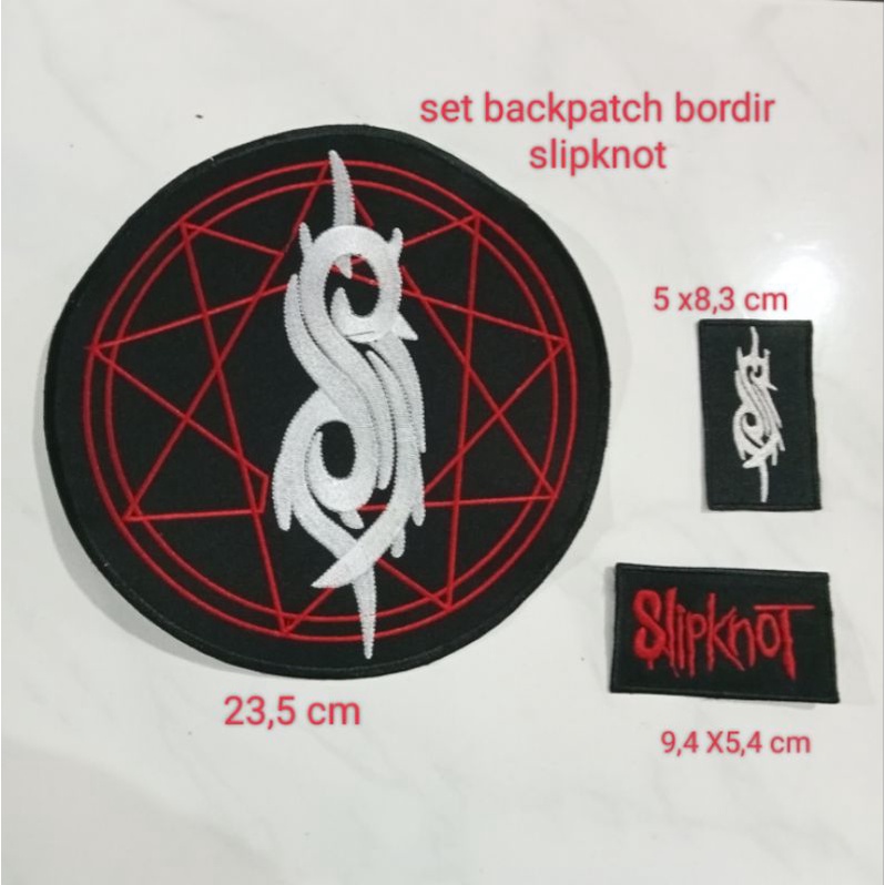 Jual Set backpatch bordir slipknot band aksesoris jaket | Shopee Indonesia