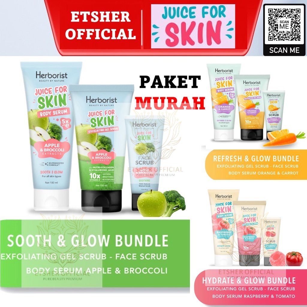 Jual Paket Juice For Skin Herborist Sooth , Refresh , Hydrate & Glow ...