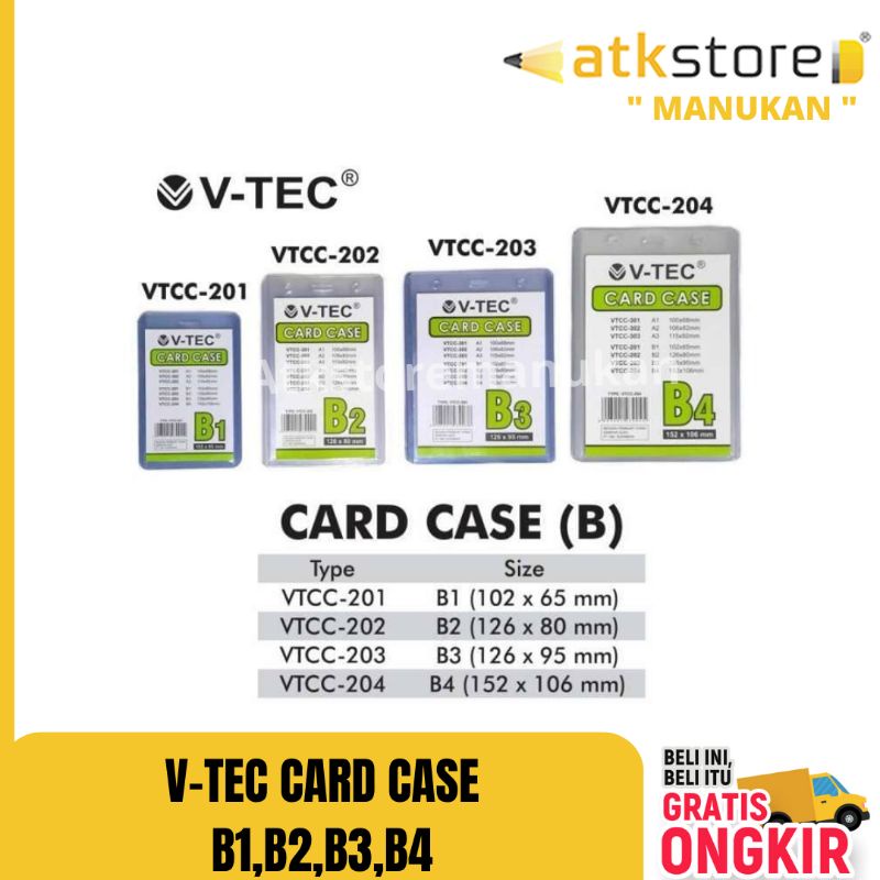 Jual V-tec card case mika ukuran B1 B2 B3 B4 ( isi 20 )|| KEPLEK MIKA UKURAN B1 B2 B3 B4 ...