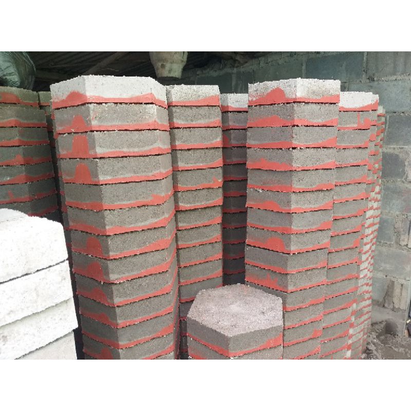 Jual Paving segi enam warna merah buat halaman dan halaman MURAH ...