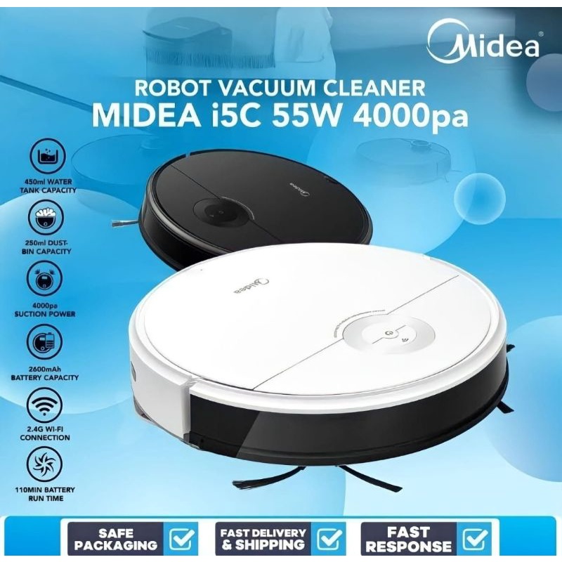 Jual MIDEA i5C Smart Robot Vacuum Cleaner 2 in 1 Sweep & Mop Gyroscope ...