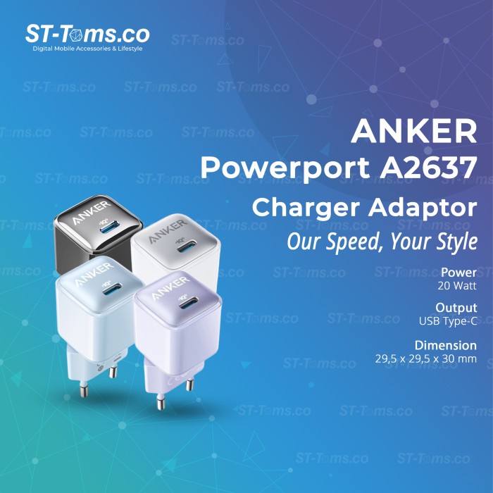 Jual Anker Powerport 511 Nano Pro Charger Adaptor USB Type C PD IQ ...