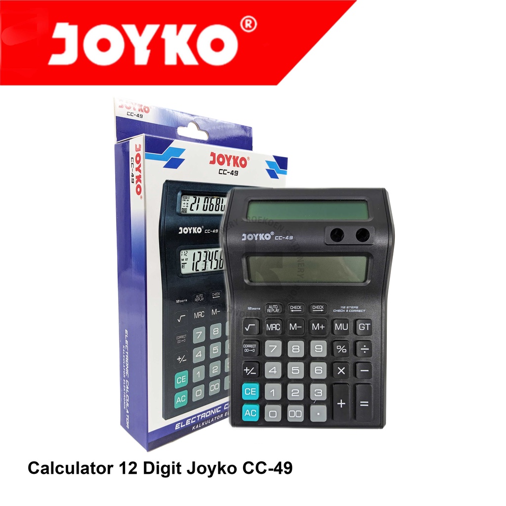 Jual Joyko Calculator 12 Digit CC-49 2 Layar | Shopee Indonesia