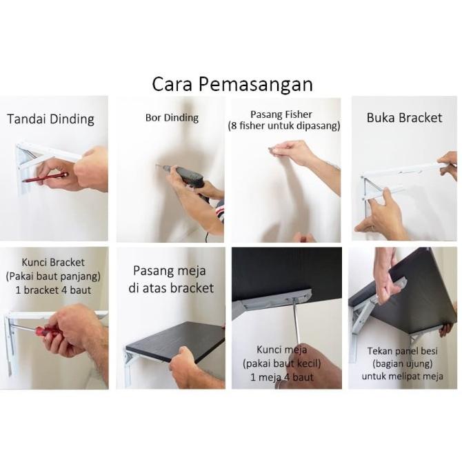 Jual Meja Lipat Dinding Meja Ambalan 60X40 Cm M6040 | Shopee Indonesia