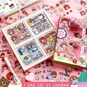 Jual S39 Stiker BOX 2D Tempel Lucu 1 Pak Isi 25 Lembar Planner ...