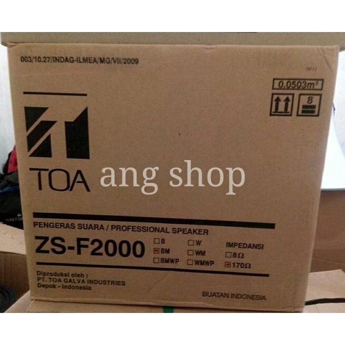 Jual TOA Box Speaker ZS-F2000 / ZS F2000 BM/WM (60W) | Shopee Indonesia