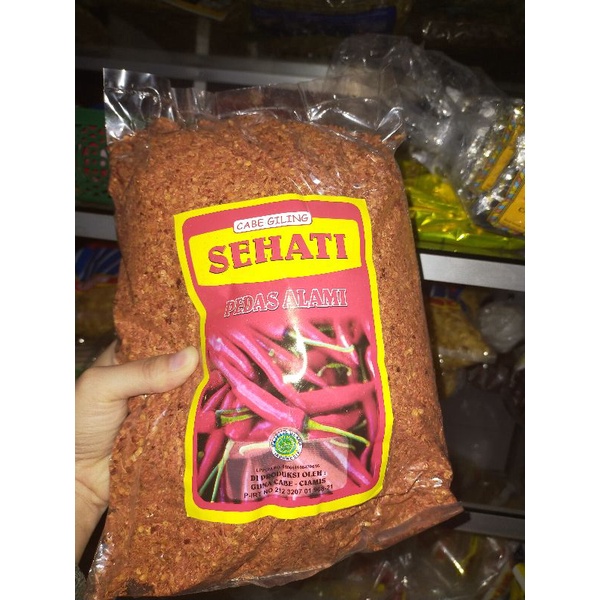 Jual Cabe Bubuk Kasar Kemasan 1kg merek Sehati | Shopee Indonesia
