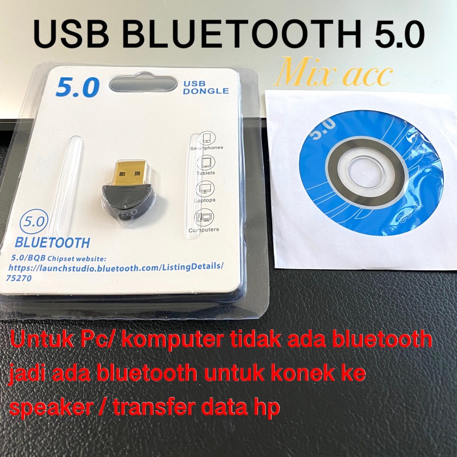 Jual usb bluetooth adapter 5.0 / USB BLUETOOTH V5.0 Bluetooth USB ...