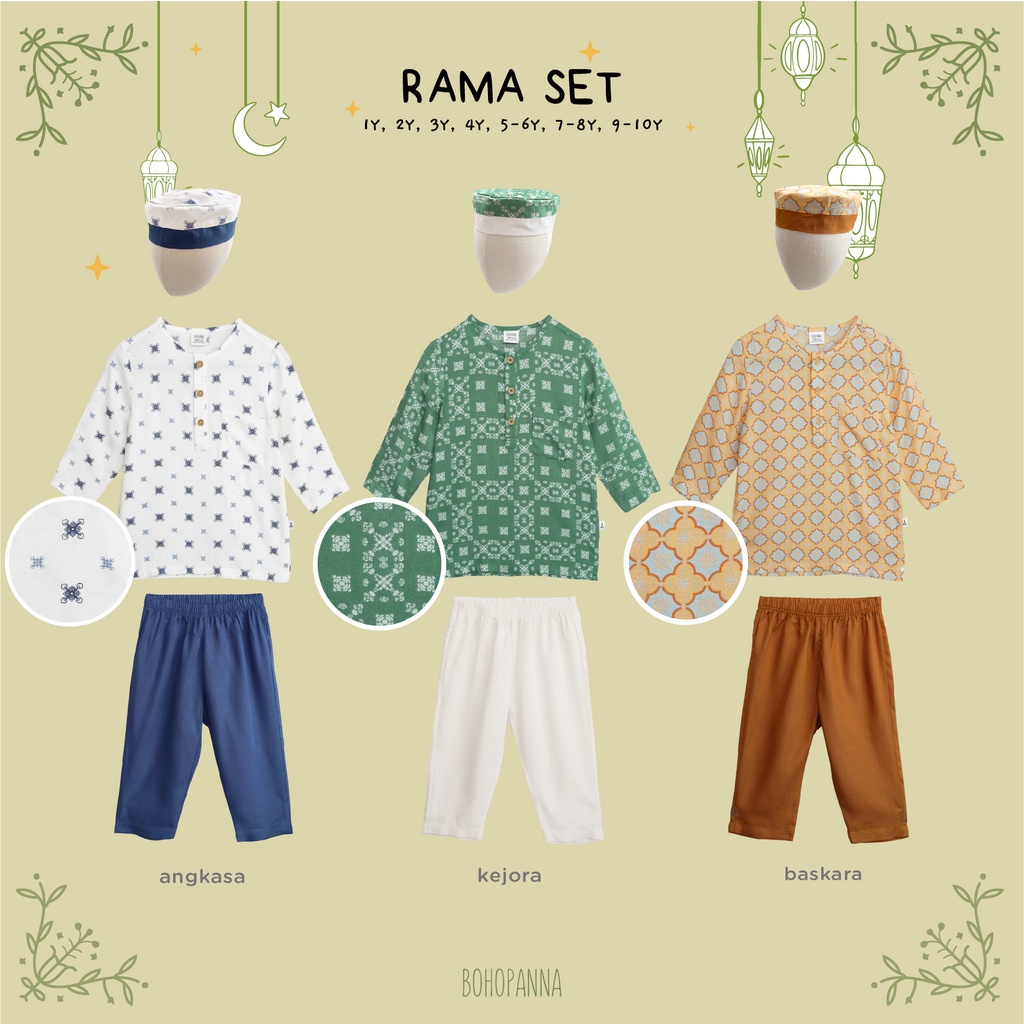 Jual BOHOPANNA - RAYA COLLECTION - RAMA SET - Baju Muslim Anak - Baju Muslim Anak Laki-Laki ...