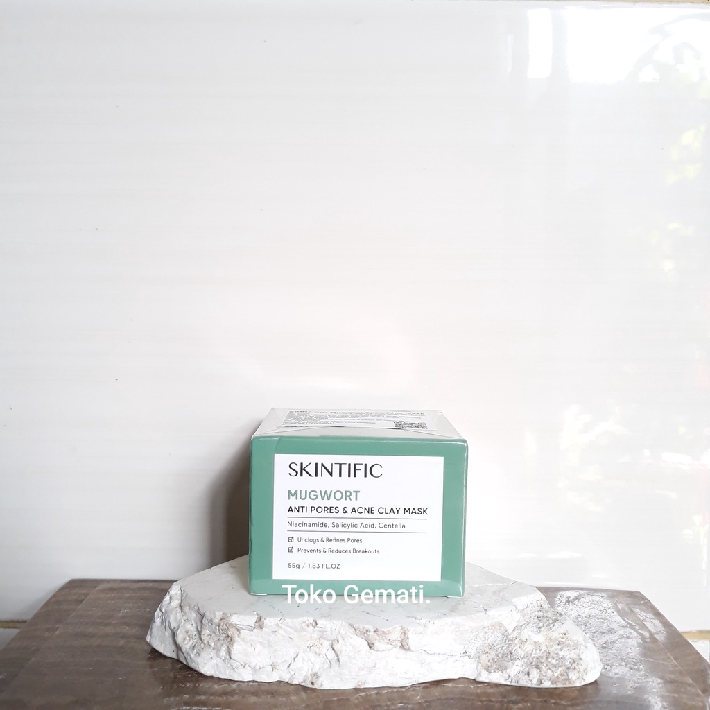 Jual SKINTIFIC Mugwort Anti Pores Acne Clay Mask 55 g 55g | Shopee ...