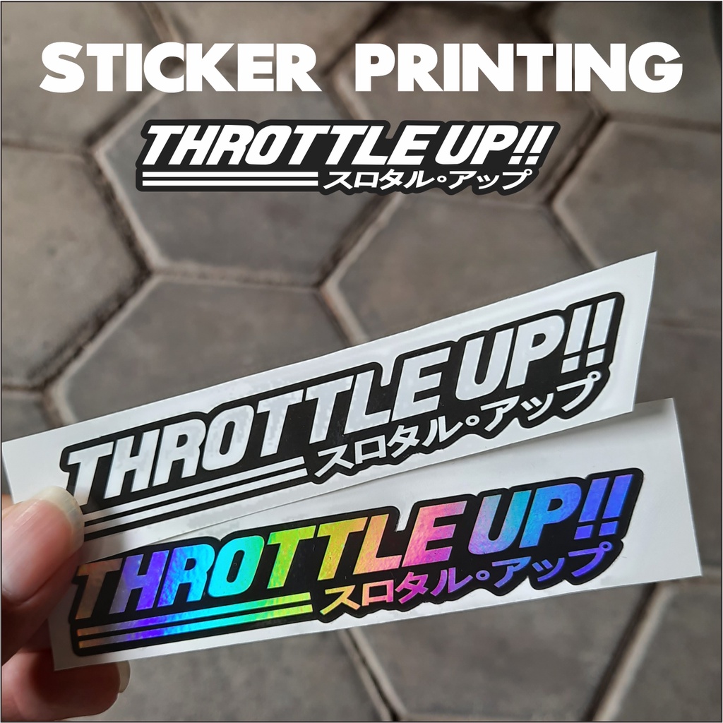 Jual Stiker Visor Motor Throttle Up Printing Hologram Sticker Print Cut ...