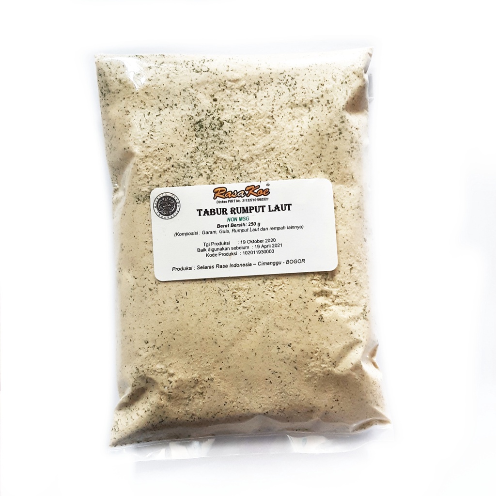 Jual Bumbu Tabur Rumput Laut 250 gram Non MSG Rasakoe Bumbudapurbintang ...