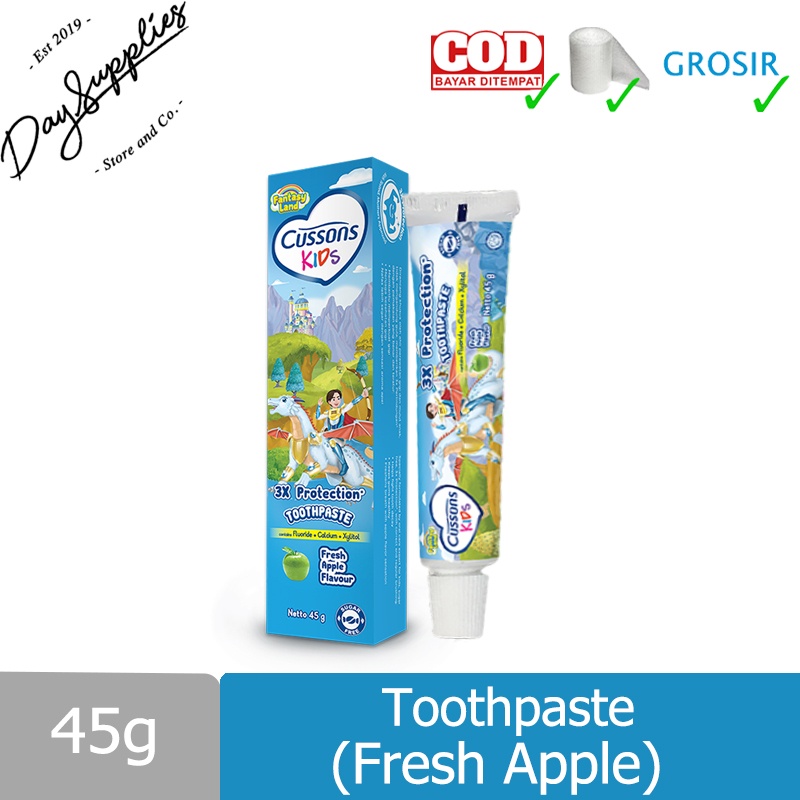Jual Cussons Kids Toothpaste FRESH APPLE Flavor 45gr (DRAGON) / Pasta ...