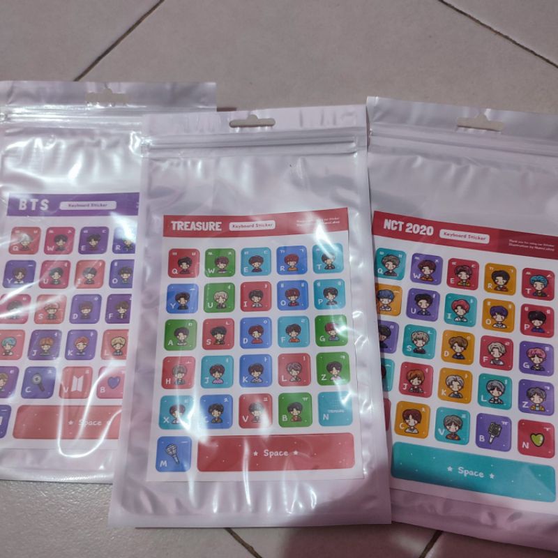 Jual stiker keyboard sticker laptop kpop bts treasure nct seventeen ...