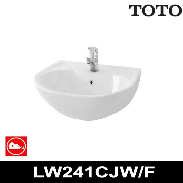 Jual Terlaris Toto Wastafel Gantung Lw241Cj W/F Body Only (Tanpa Kaki ...