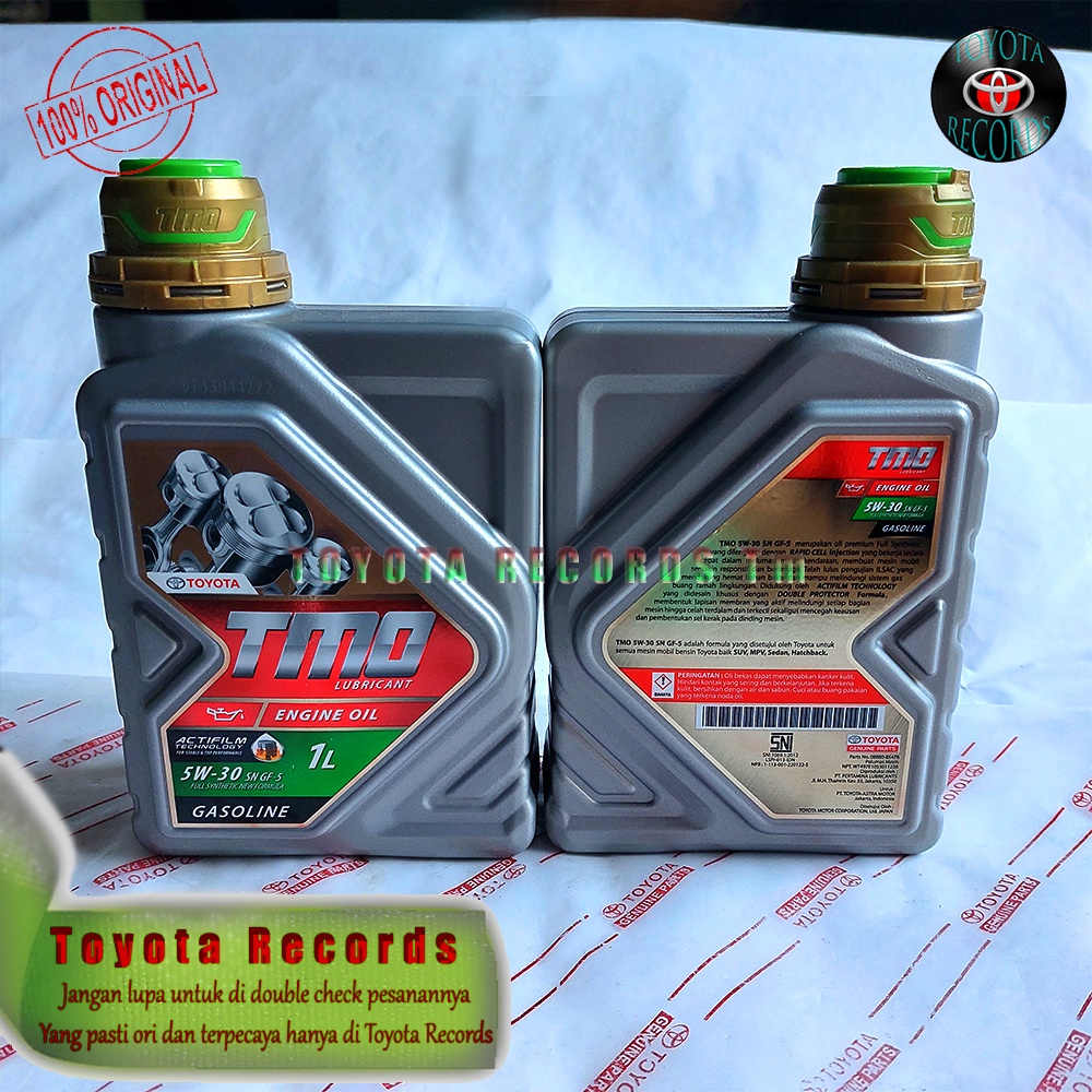 Jual Toyota Motor Oil TMO 5W-30 API SN GF-5 Engine Oil- Pelumas Oli ...