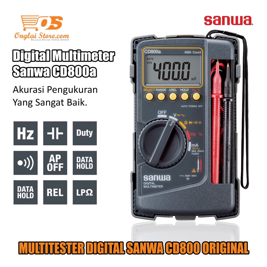 Jual Multitester Digital Sanwa CD800a Original | Shopee Indonesia