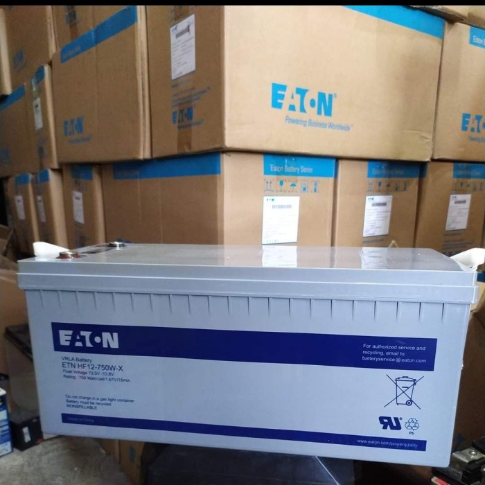Jual BATTERY VRLA EATON ETN 12-750W-X 12V 200AH UPS SOLAR PANEL NEW | Shopee Indonesia
