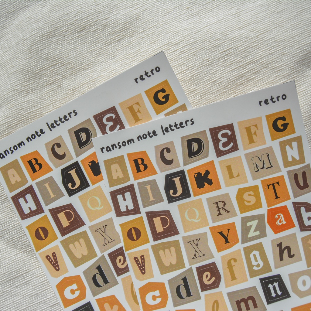 Jual ransom note letters sticker sheet | Shopee Indonesia