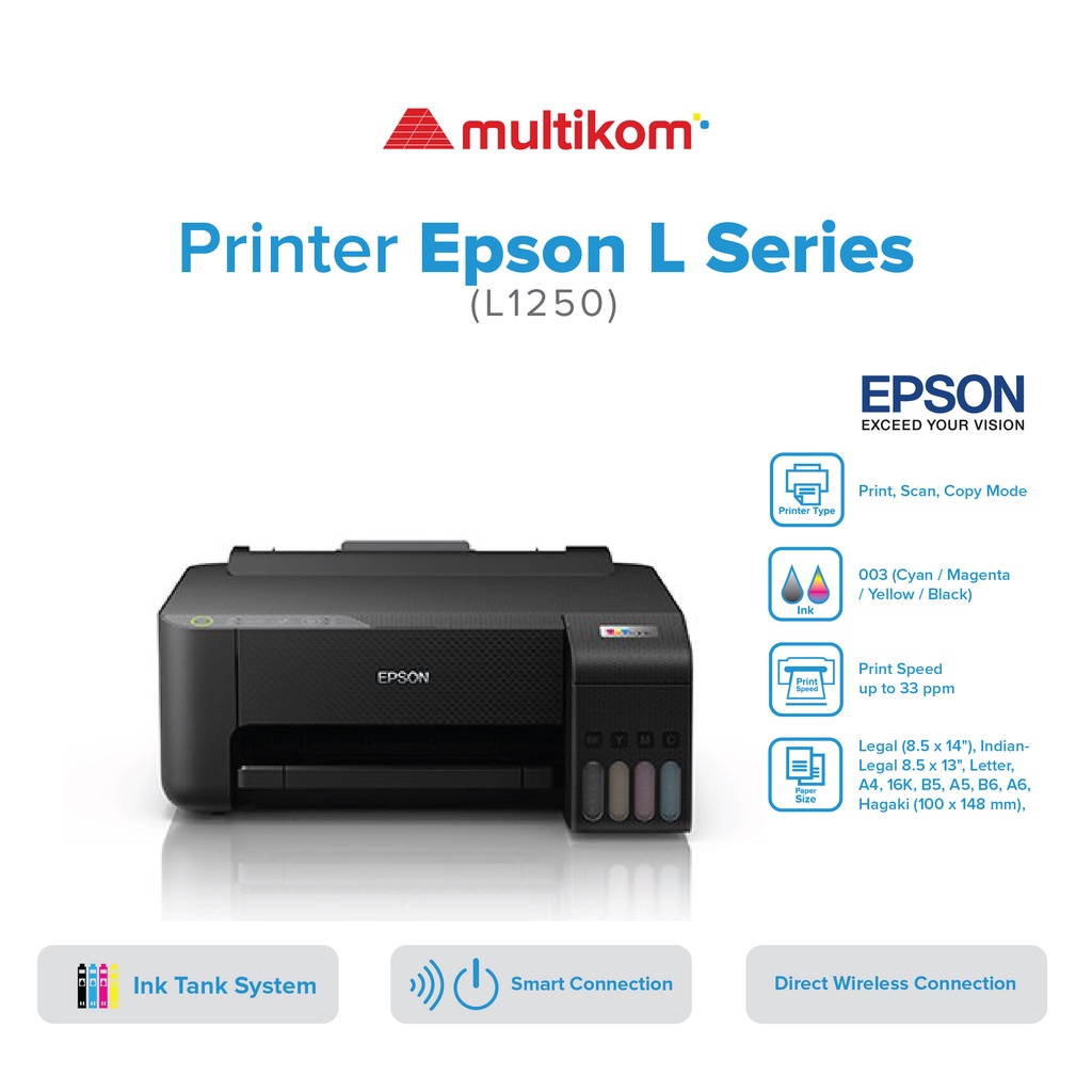 Jual PRINTER EPSON L1250 A4 Print WiFi InkTank Printer 4R | Shopee ...
