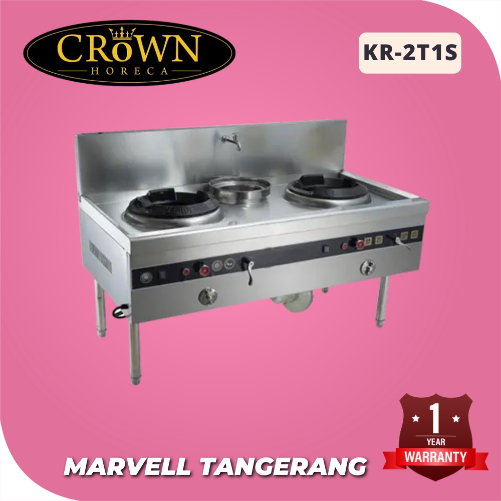 Jual KOMPOR GAS KWALI RANGE BLOWER CROWN KR-2T1S 2 TUNGKU 1 SOUP ...