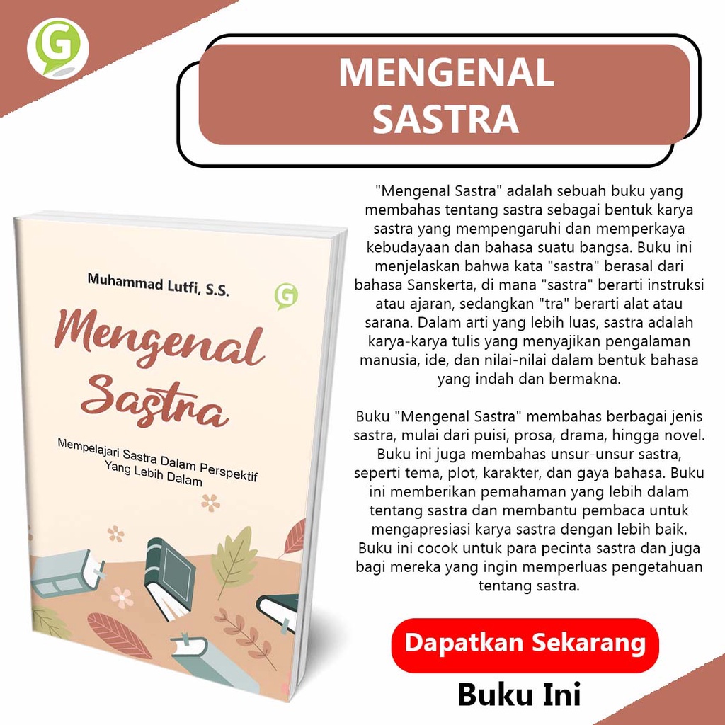 Jual Buku Mengenal Sastra - Muhammad Lutfi, S.S. - Guepedia | Shopee ...
