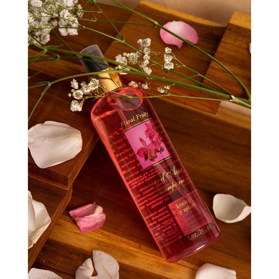 Jual cote d azur champagne floral fruity body splash 260 ml | Shopee ...