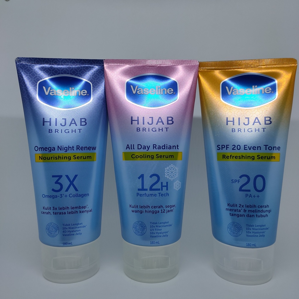Jual VASELINE Hijab Bright Nourishing Cooling Refreshing Serum 180ml ...