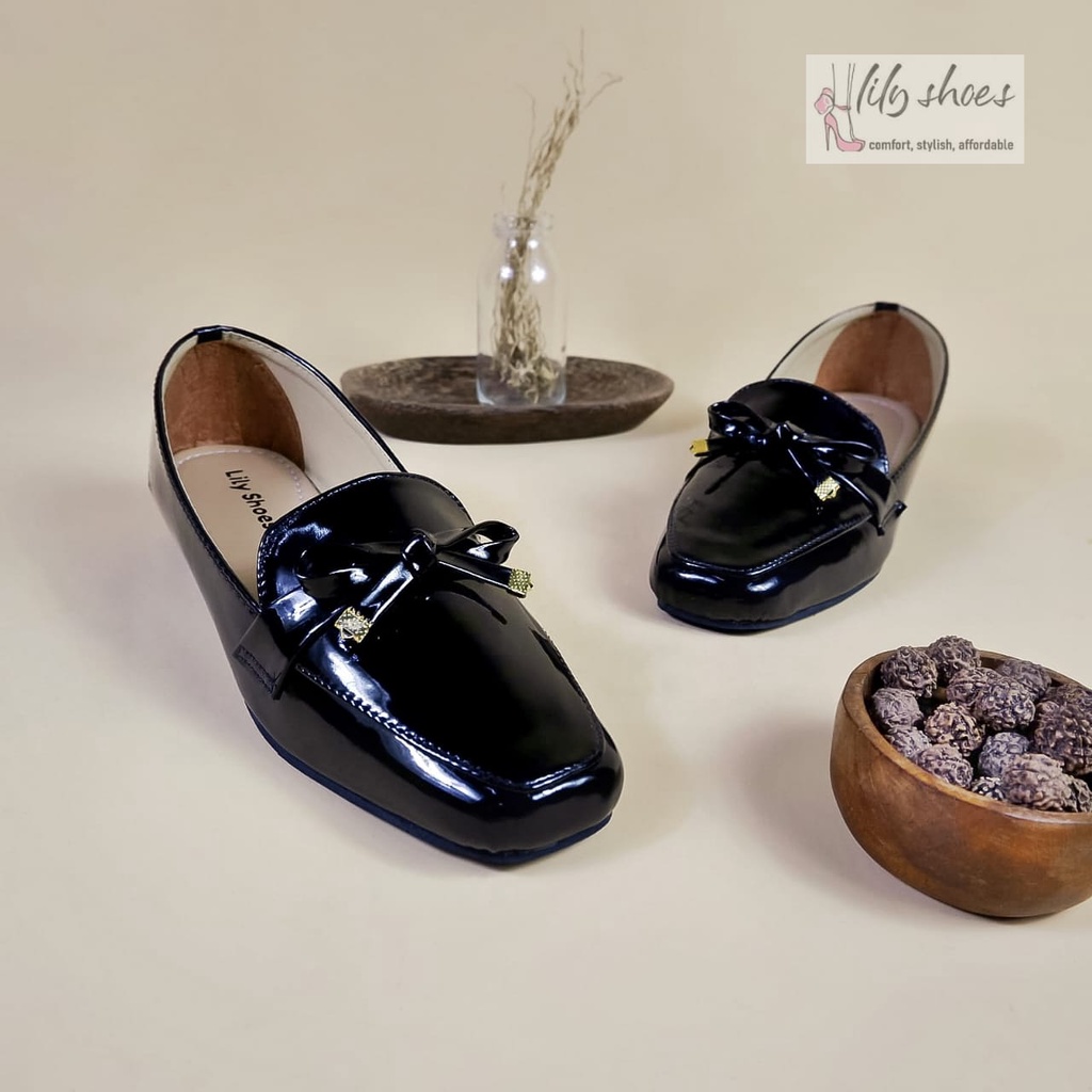Jual LILY SHOES - Caldera Sepatu Kerja Pantopel Variasi Pita Wanita Hak ...