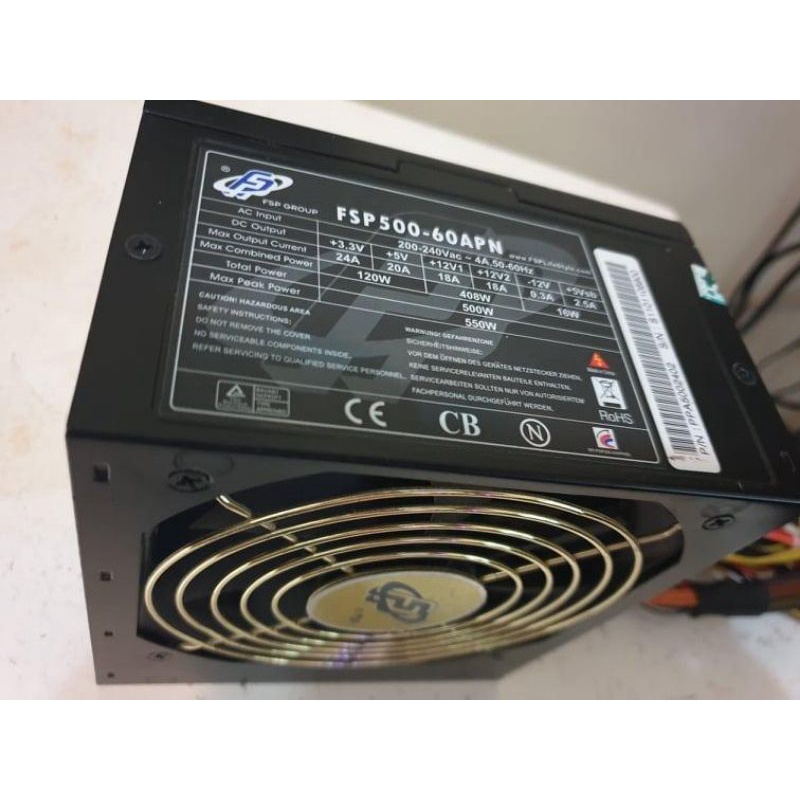 Jual PSU FSP 500W-60APN 500 Watts True Rated Power Supply | Shopee ...