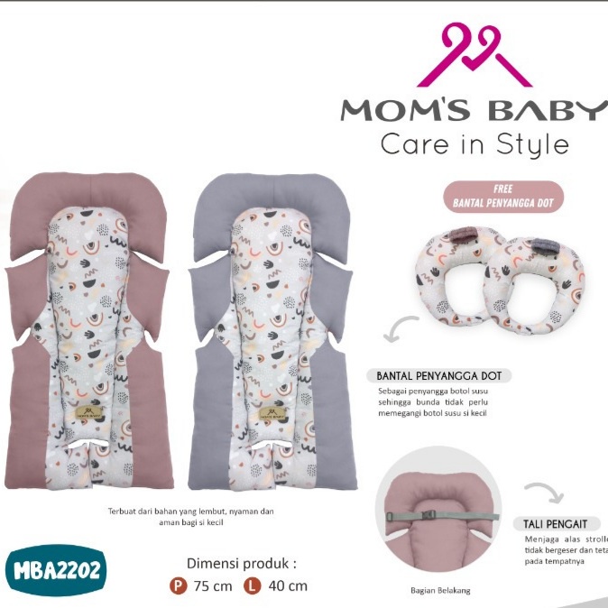 Jual Moms Baby MBA2202 Alas Stroller Plus Bantal Penyangga Dot Bayi ...