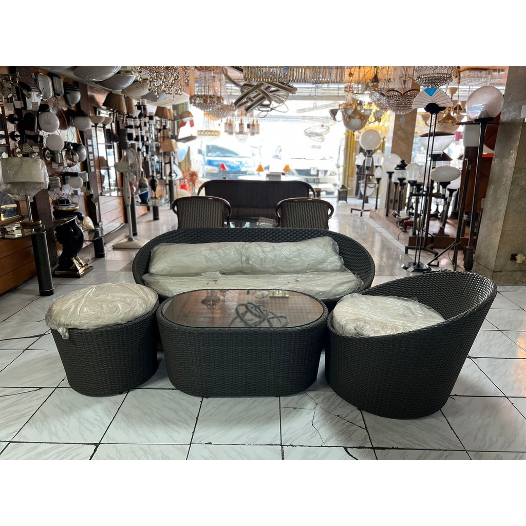 Jual Sofa Rotan Outdoor Teras//Sofa Tamu Outdoor Tahan Cuaca | Shopee ...