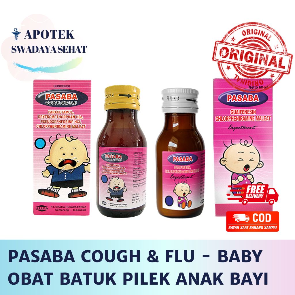 Jual PASABA Syrup Flu Batuk Anak - Pasaba Baby 60 ML Cough and Flu ...