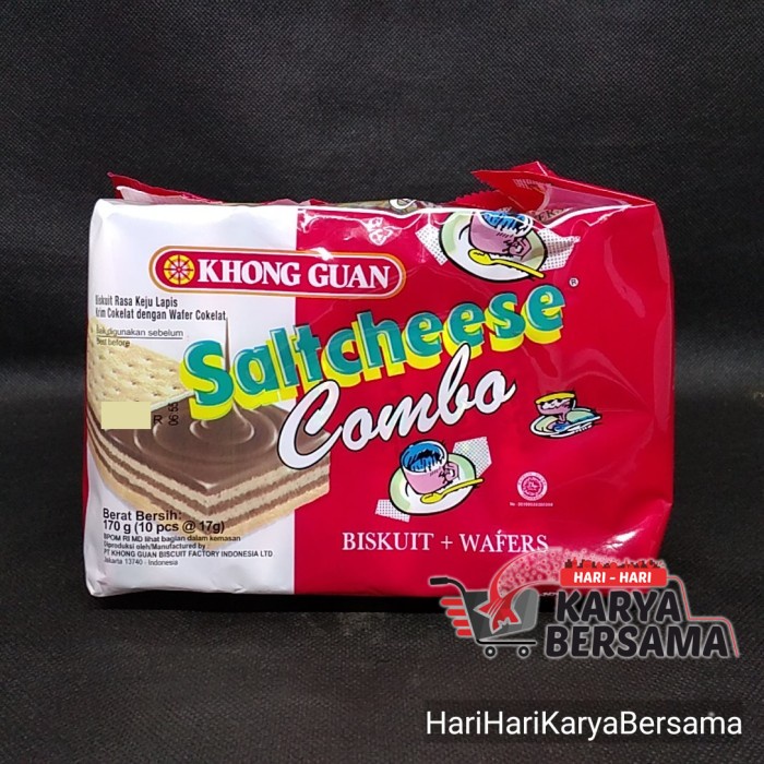 Jual WAFER KHONG GUAN SALTCHEESE COMBO 10`S X 17GR | Shopee Indonesia