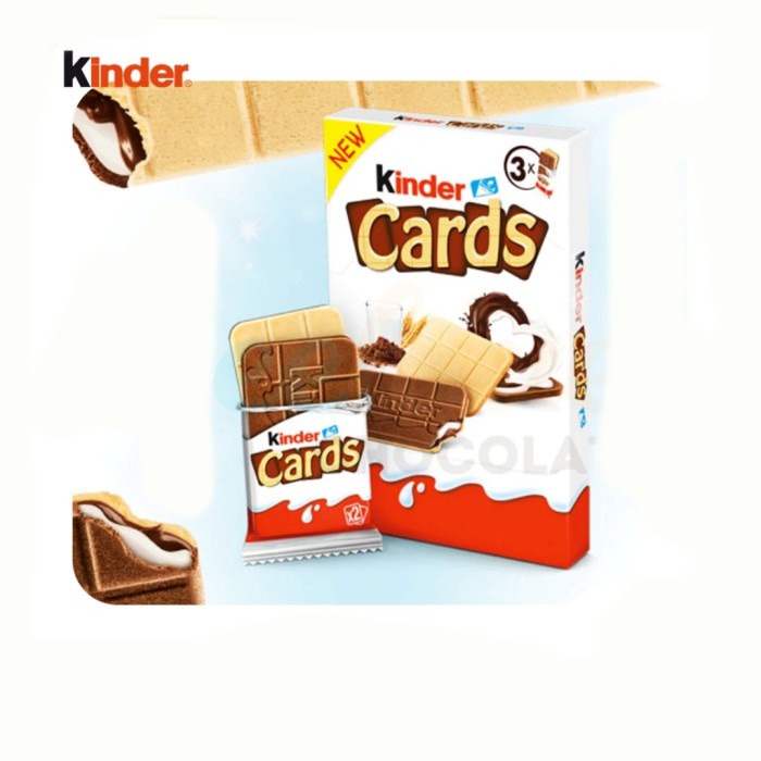 Jual KINDER Cards Premium Chocolate Bar Cokelat Batang T3 isi 3packs ...
