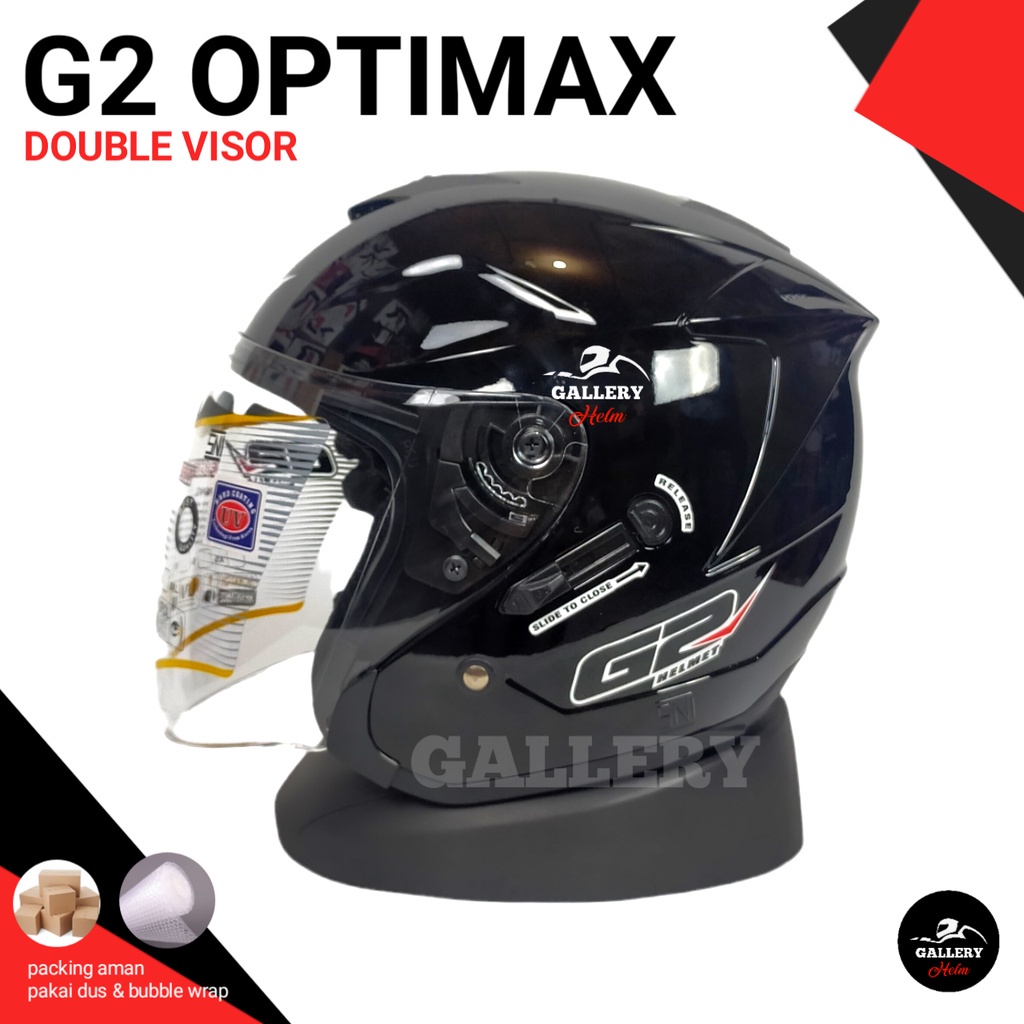 Jual HELM HALF FACE G2 OPTIMAX SOLID SPOILER | MODEL INK DYNAMIC ...