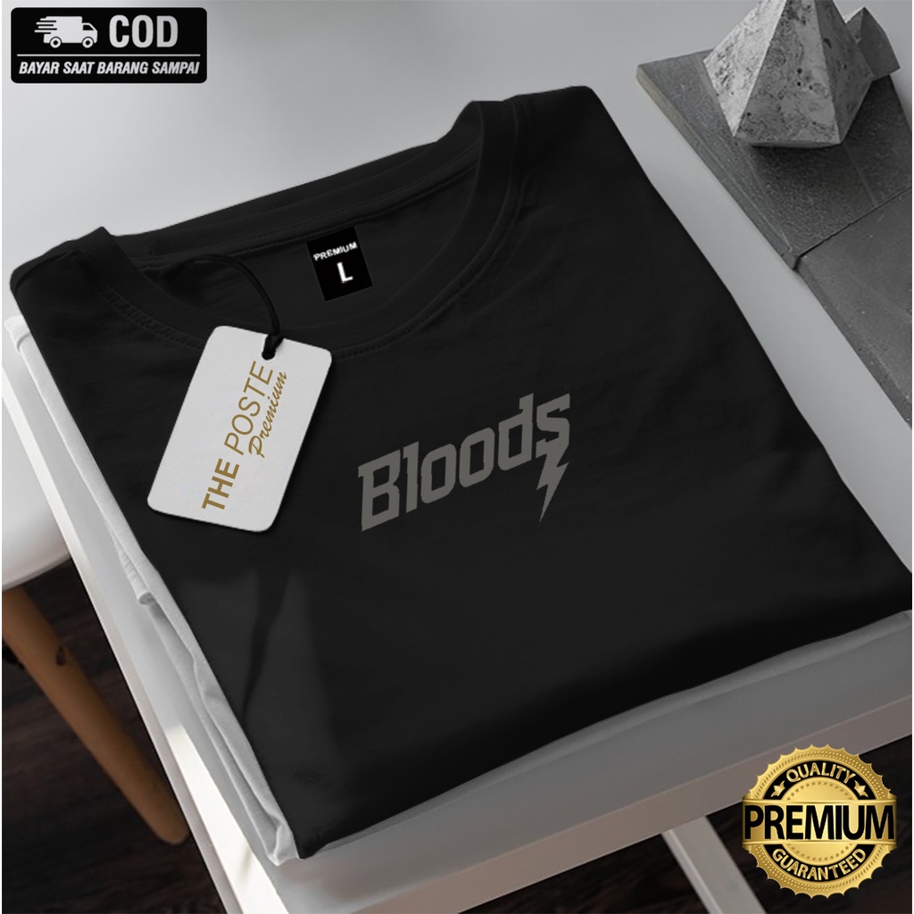 Jual Baju Kaos Distro Bloods Silver Print | Kaos Pria Wanita Cowok ...
