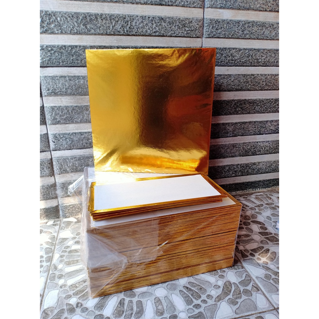 Jual tatakan kue 12x12 GOLD cake board / tatakan kue emas / alas slice ...