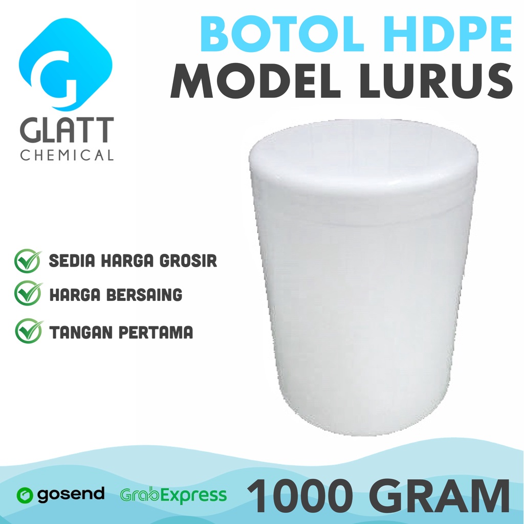 Jual Botol HDPE Lurus 1000 Gram - VIM Toples Botol Plastik Lem Fox 1kg ...